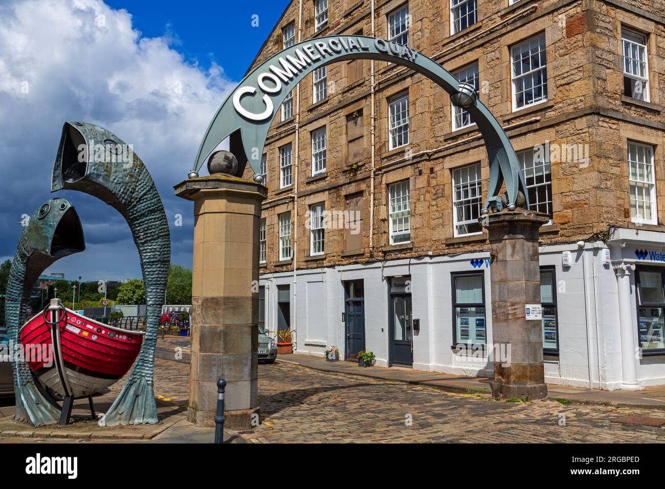 Arch on Dock Place, Leith, Edinburgh, Scotland, United Kingdom Stock ...