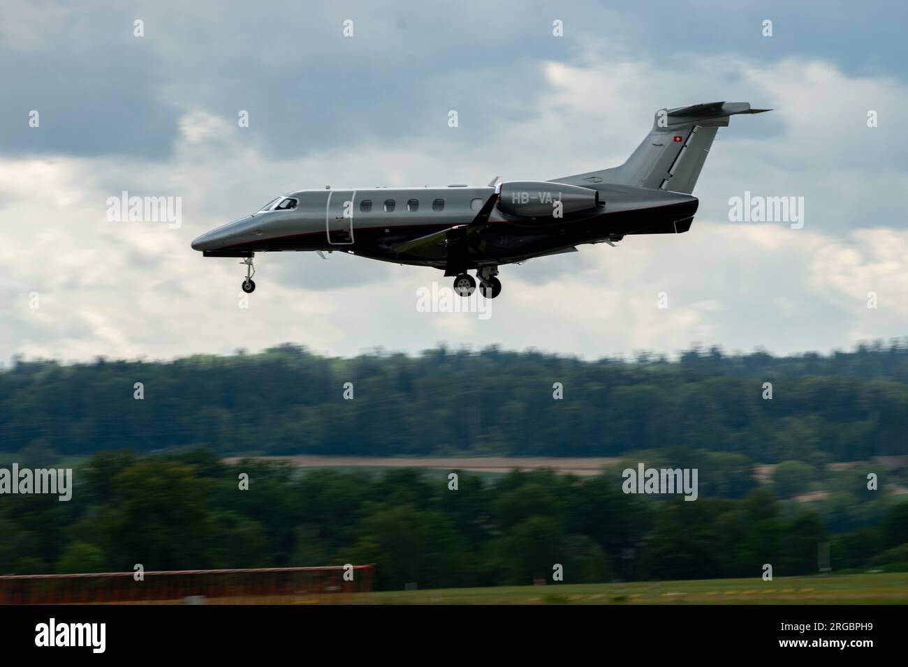 Zurich, Switzerland, July 13, 2023 HB-VAJ Embraer Phenom 300E aircraft ...