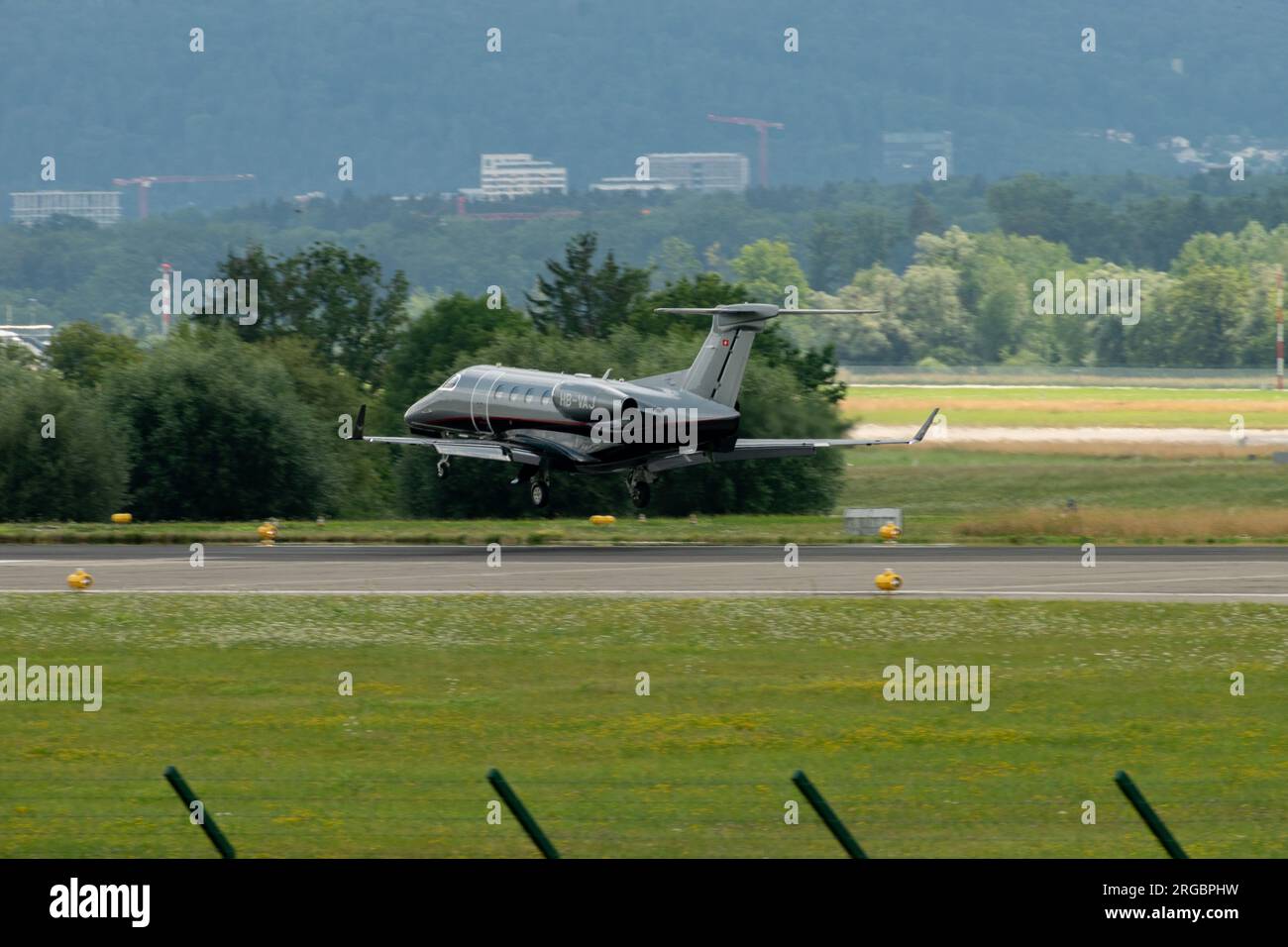 Zurich, Switzerland, July 13, 2023 HB-VAJ Embraer Phenom 300E aircraft ...
