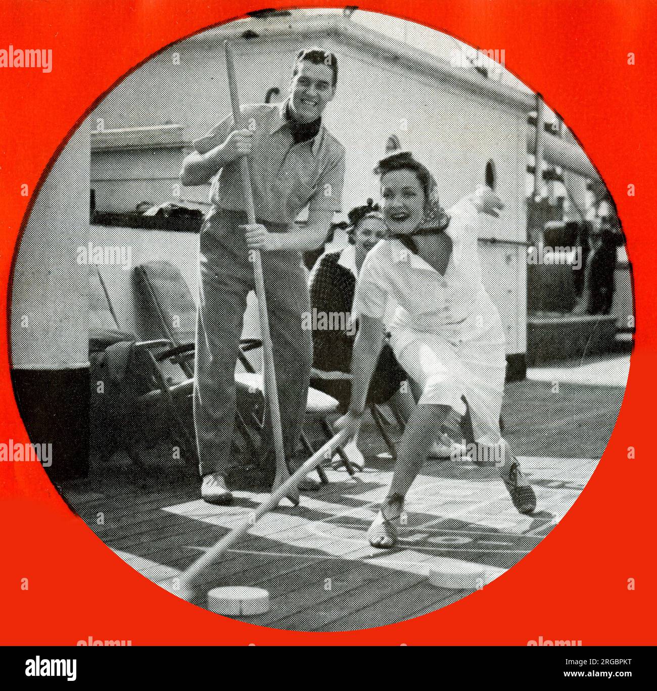 Deck Sports, Shuffleboard, Cunard White Star, Tourist Class, January ...