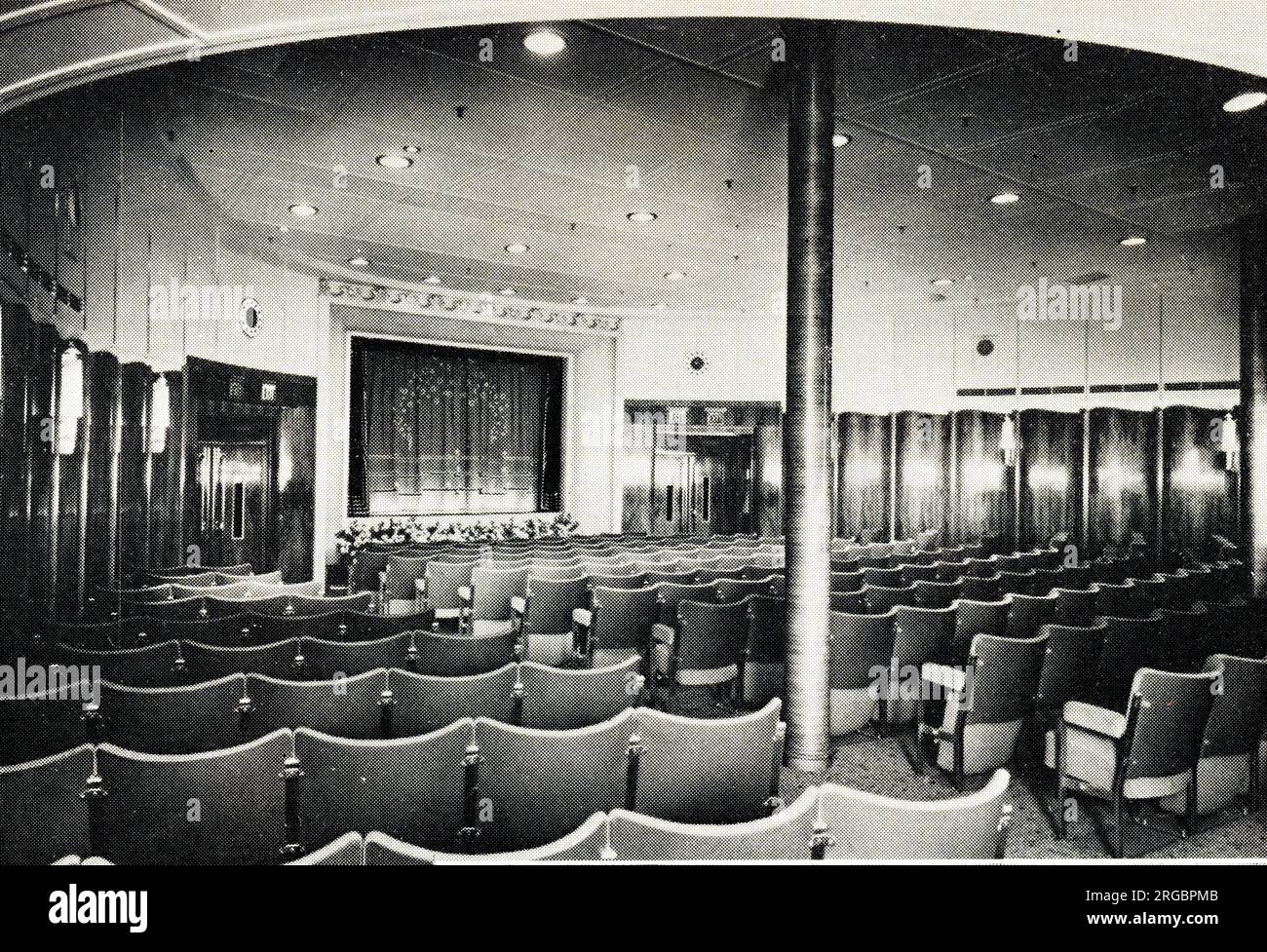 RMS Caronia, Theatre, January 1949 Stock Photo - Alamy