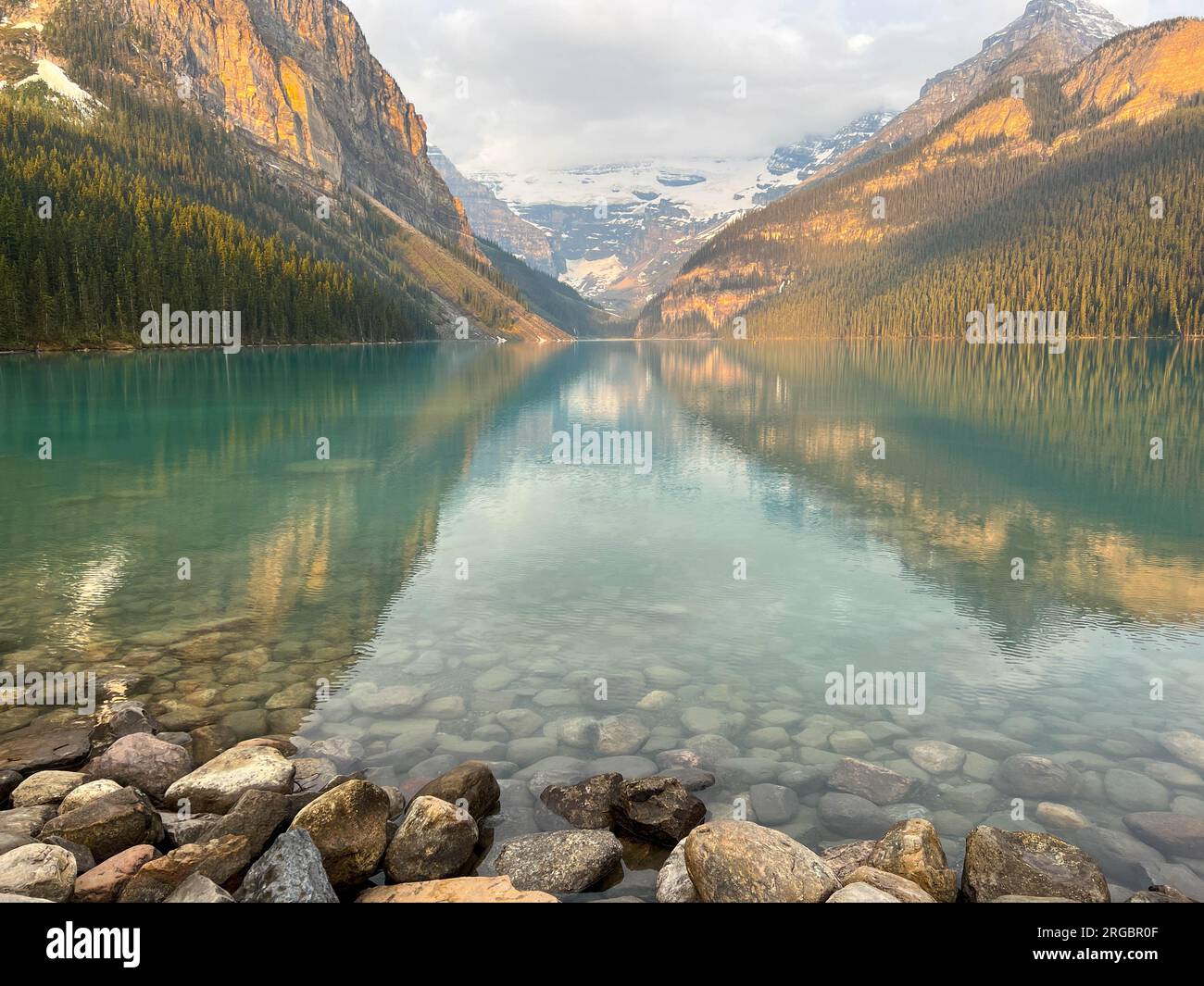 The beautiful Lake Louise in Banff National Park near Banff, Canada ...