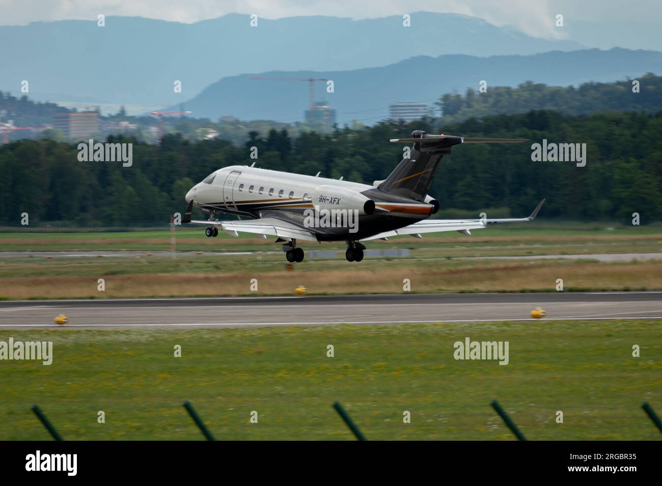 Zurich, Switzerland, July 13, 2023 9H-XFX Embraer Legacy 500 aircraft ...