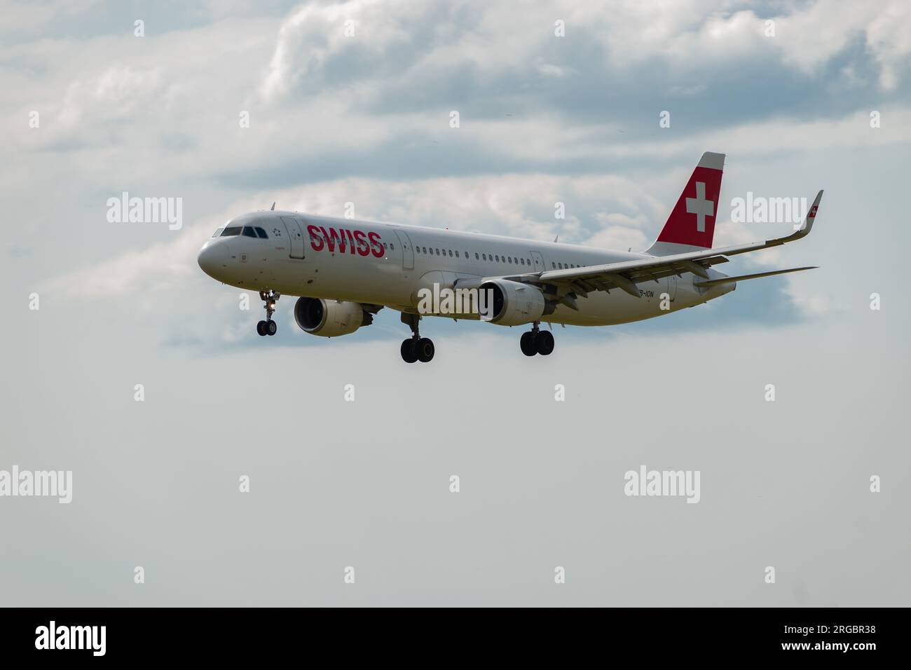 Zurich, Switzerland, July 13, 2023 HB-ION Swiss international airlines ...
