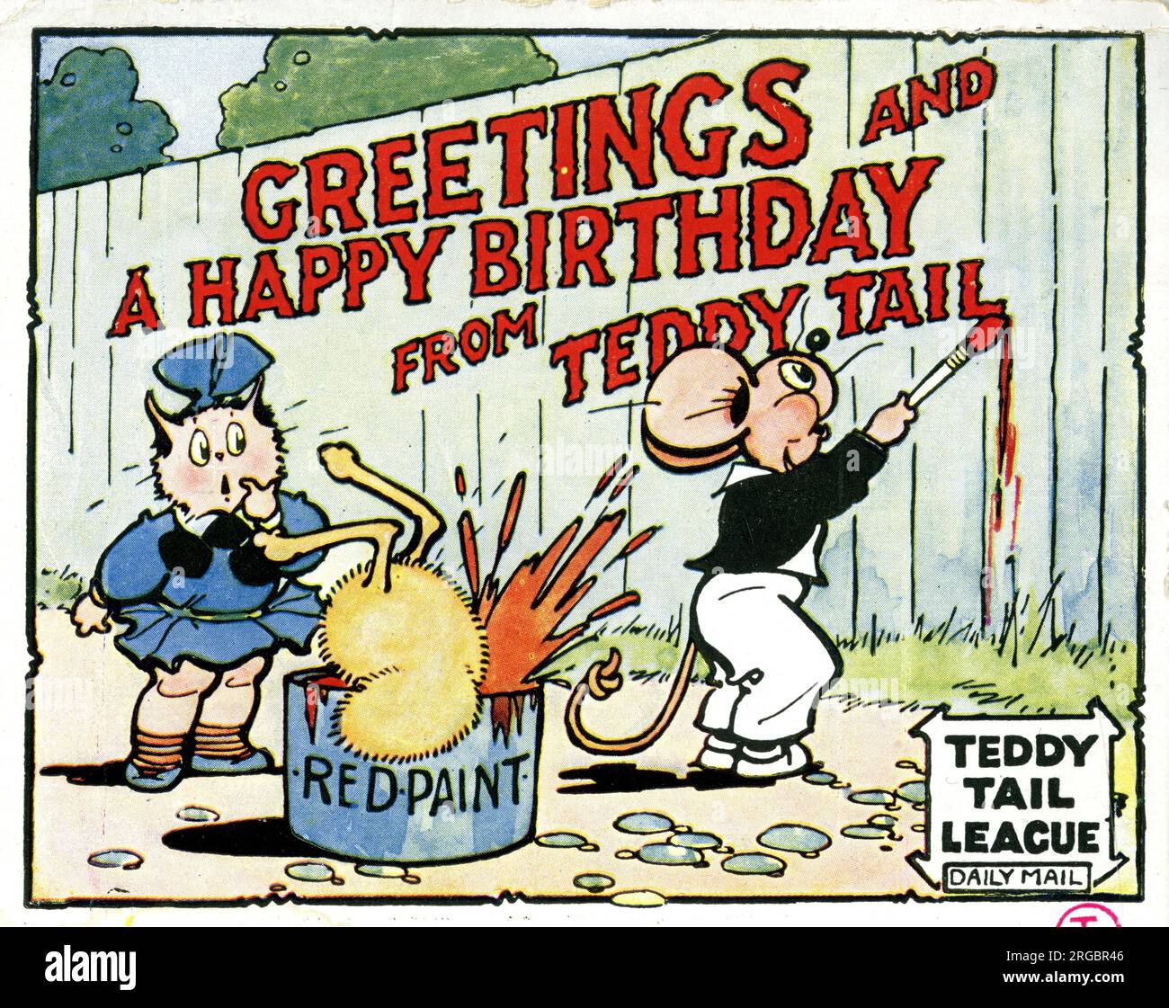 Teddy Tail League birthday card Stock Photo - Alamy