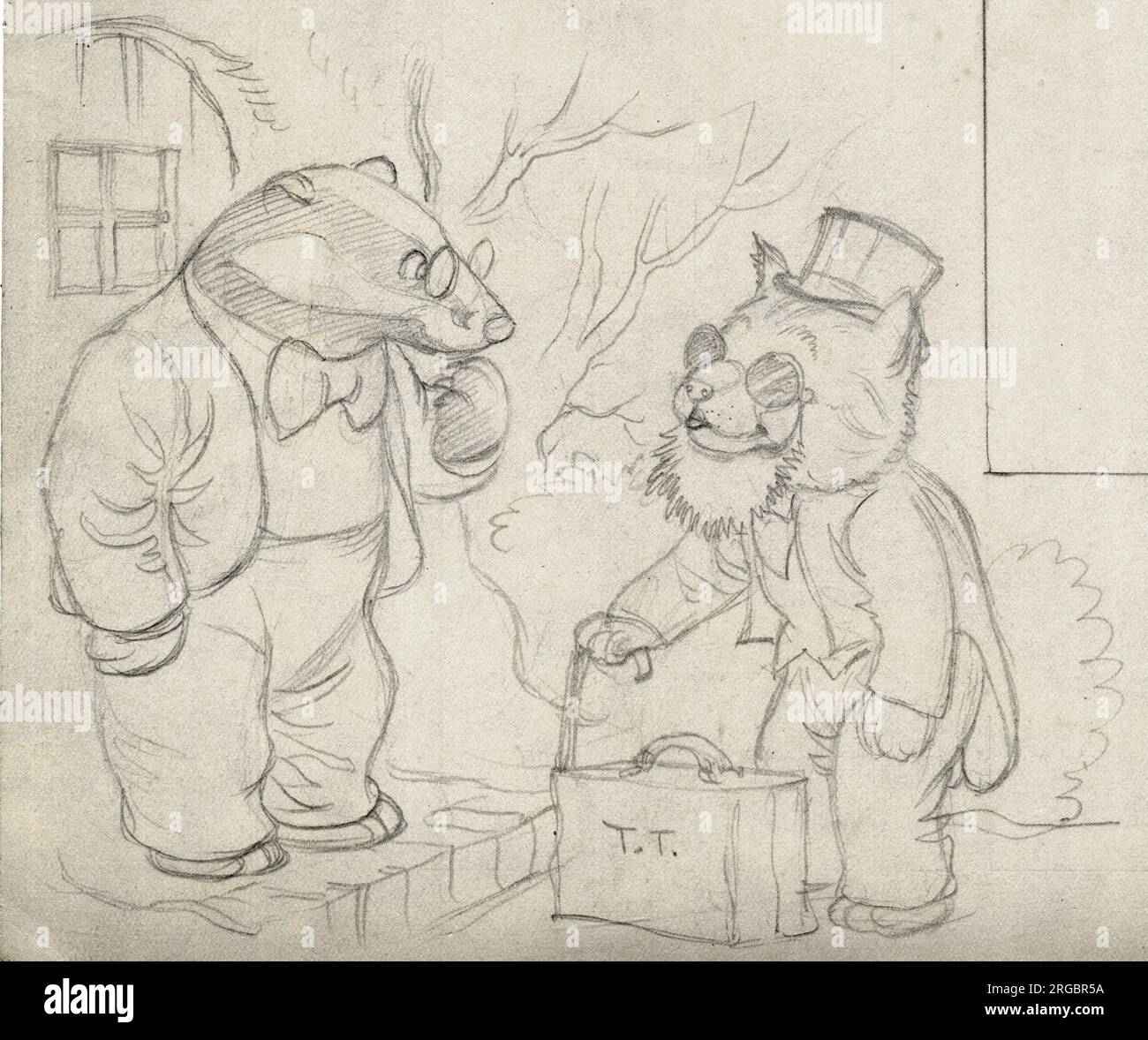 Billy Badger's Boarder - original pencil preliminary drawing for ...