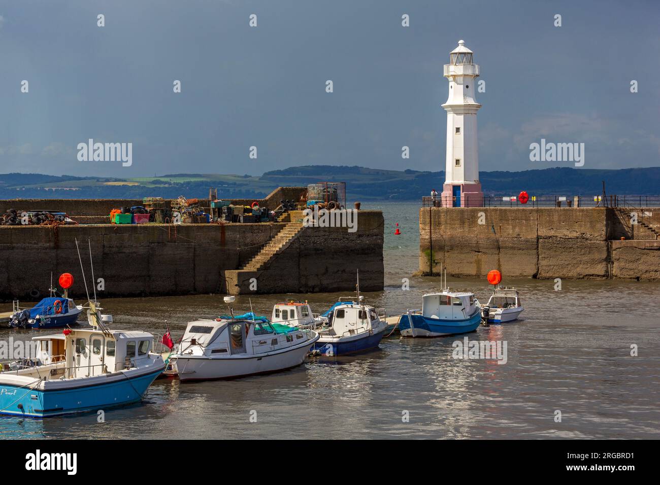 Newhaven Lighthouse, Edinburgh, Scotland, United Kingdom Stock Photo ...