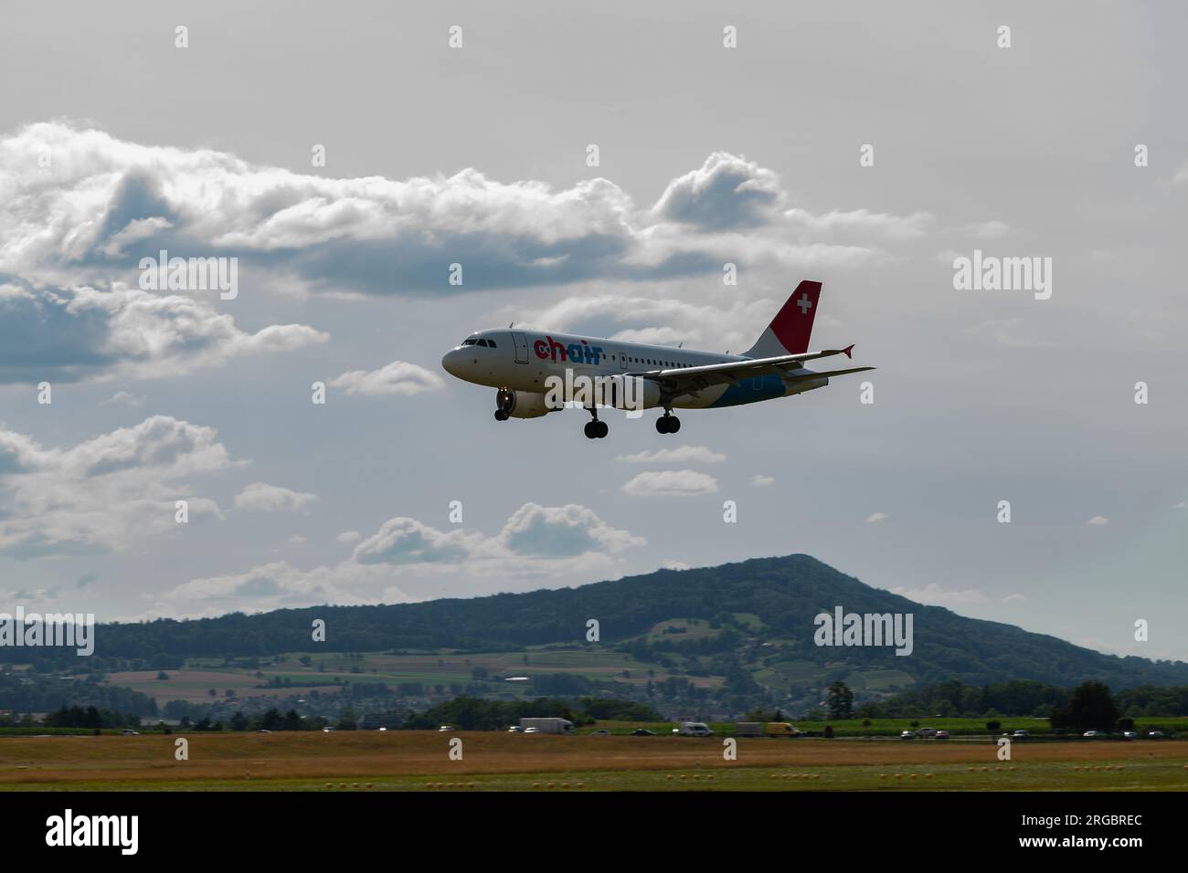 Zurich, Switzerland, July 13, 2023 HB-JOJ Chair Airlines Airbus A319 ...