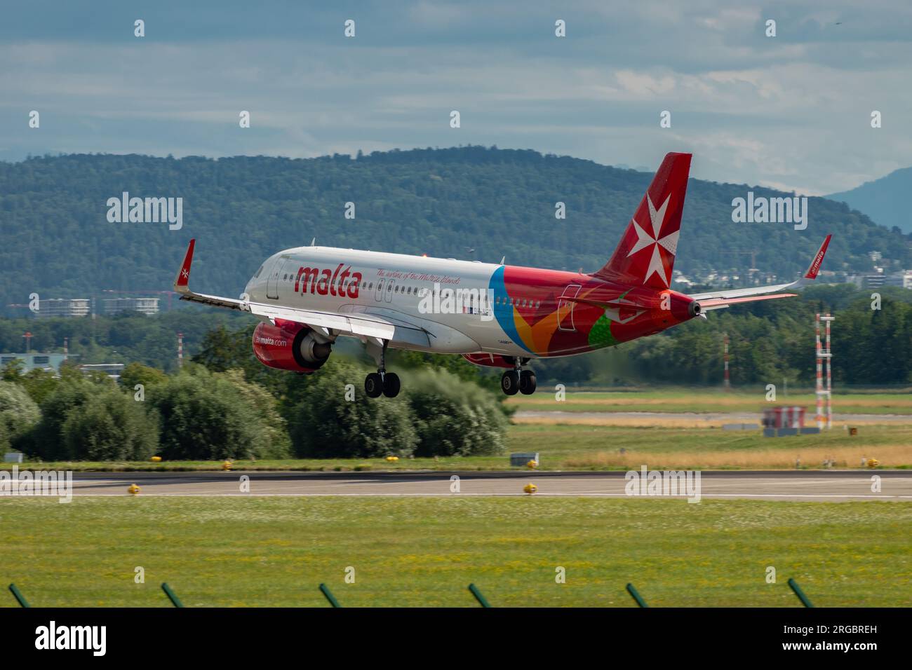 Zurich, Switzerland, July 13, 2023 9H-NEO Air Malta Airbus A320-251N ...