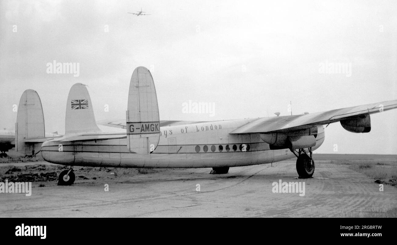 Avro York G-AMGK, of Skyways, at Stansted Airport in June 1961 Stock ...