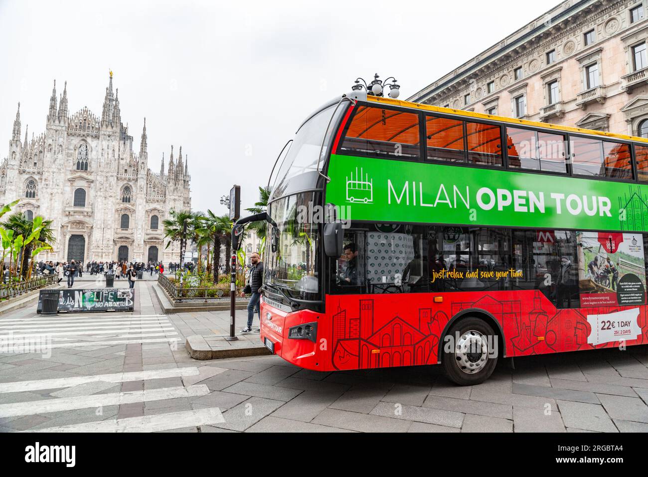 Plan Bus Milan Italy Open Top Hop On Hop Off Milan Open Tour City