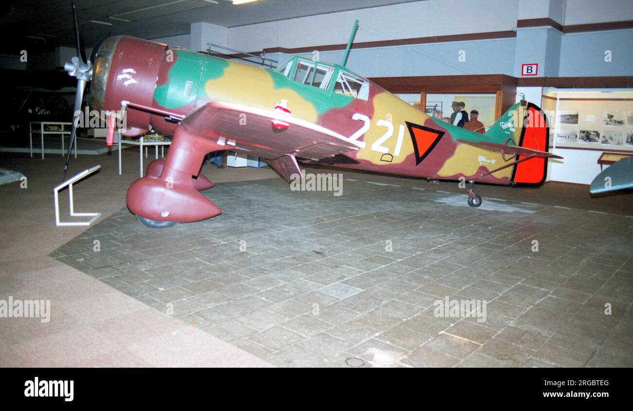 Fokker D.XXI replica 221, on display at the Militaire Luchtvaart Museum ...