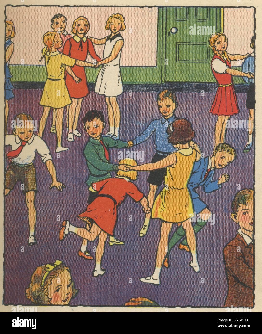 Children play the party game of rats and rabbits (rather like cat and ...