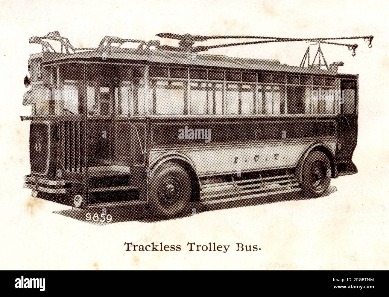 Trackless Trolley Bus made by Ransomes of Ipswich Stock Photo - Alamy