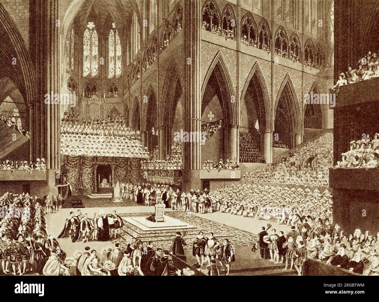 The Moment of Recognition, Coronation of King George IV at Westminster ...