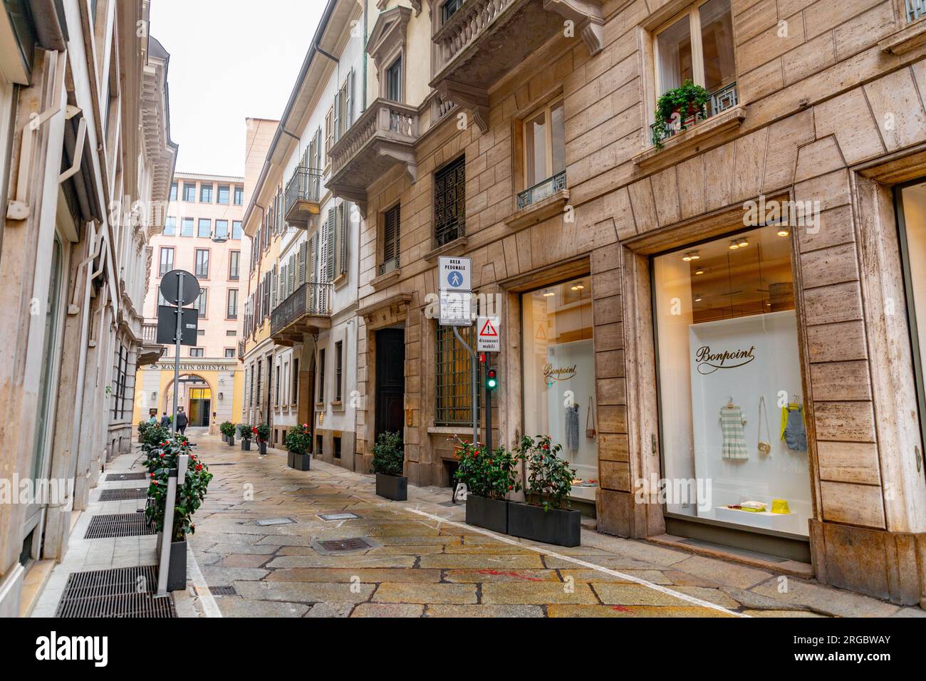 Milan, Italy - March 30: The Quadrilatero della moda or Via ...