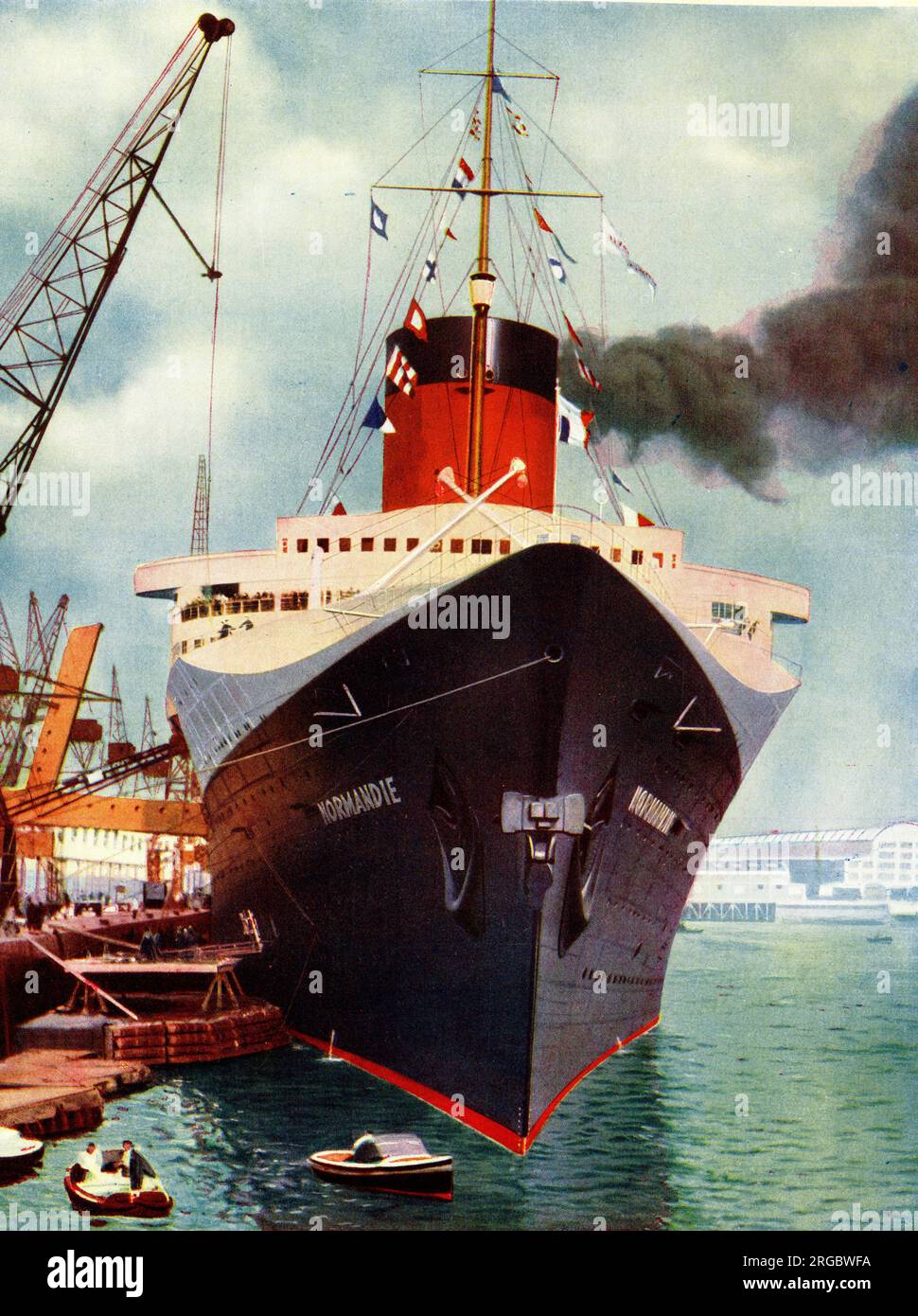 Normandie ship 1930s hi-res stock photography and images - Alamy