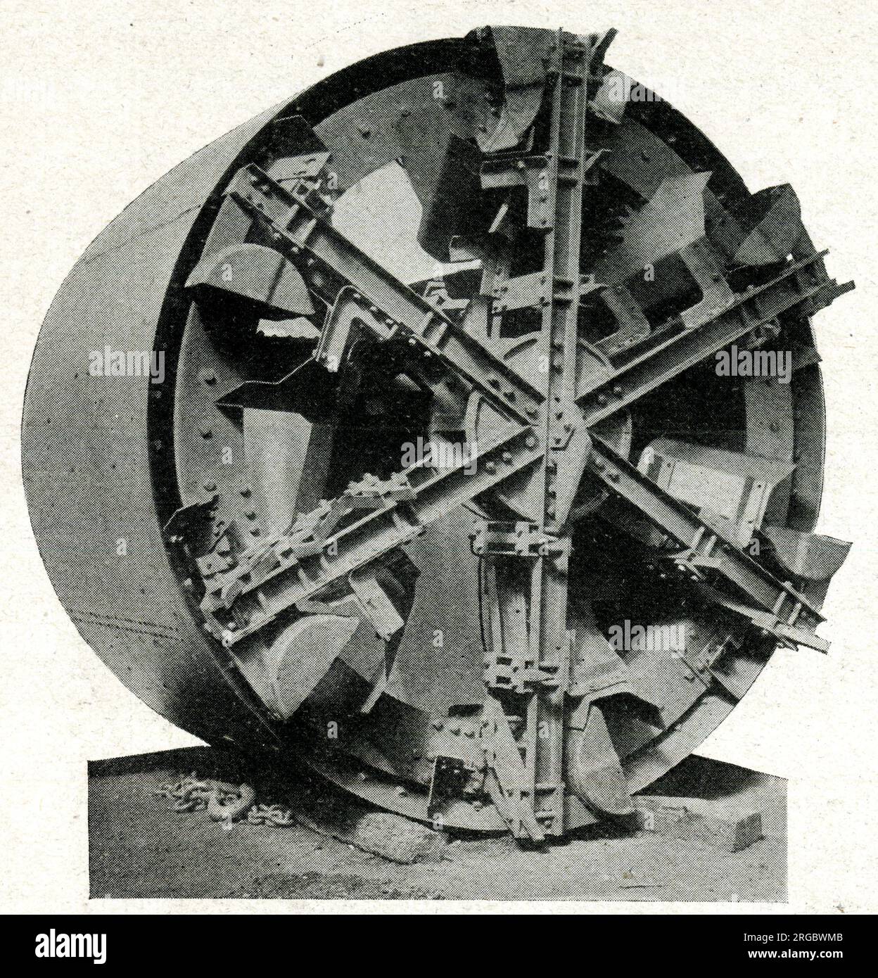 Front view of Price's combined rotary digger and greathead shield with ...