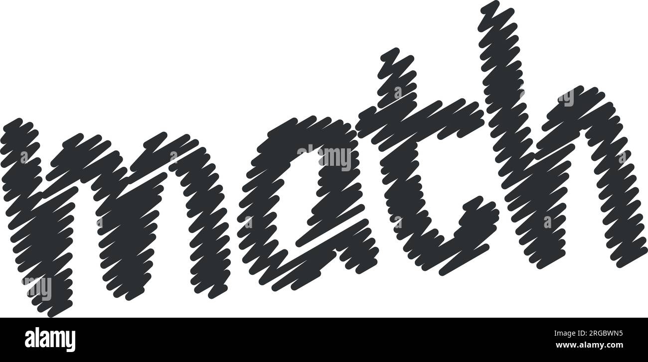 Isolated sketch texture of a math lettering Vector Stock Vector Image ...