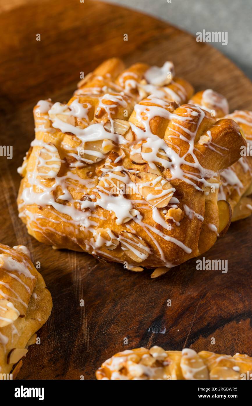 Homemade Bear Claw Pastry with Almond and Frosting Stock Photo - Alamy