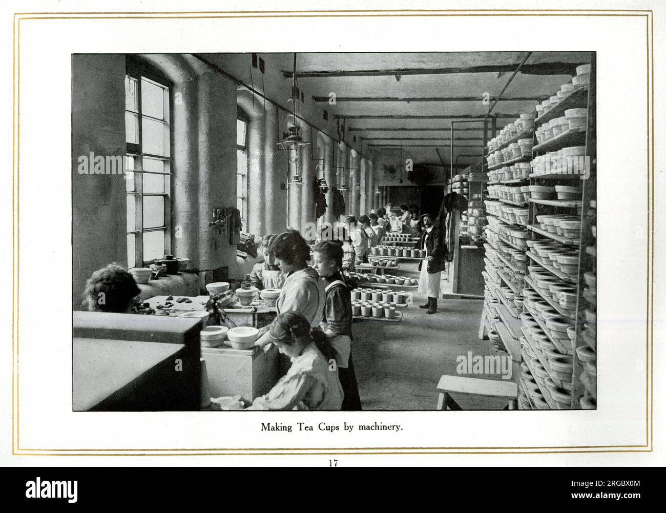 Making tea cups by machinery Stock Photo - Alamy