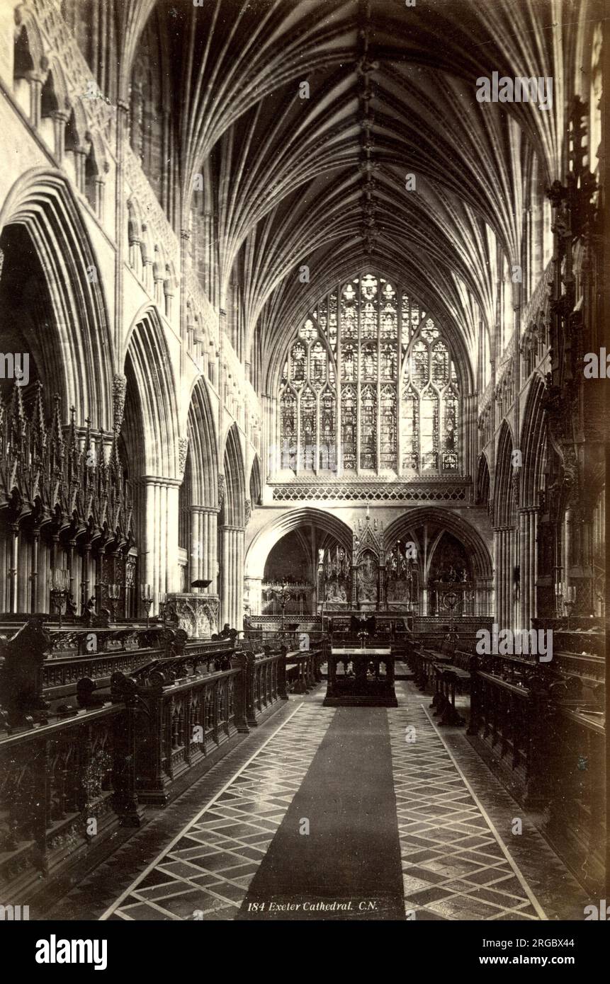 Exeter cathedral nave and altar hi-res stock photography and images - Alamy