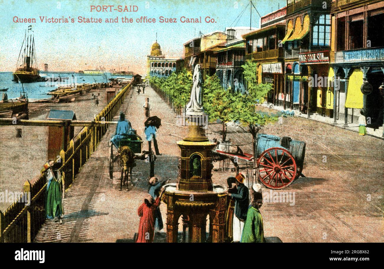 Queen Victoria's Statue and the Office of the Suez Canal Company, Port ...