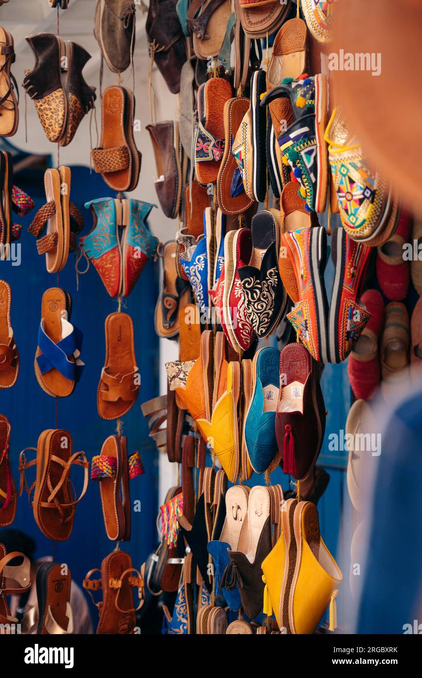 Traditional medina shops in Morocco Stock Photo - Alamy