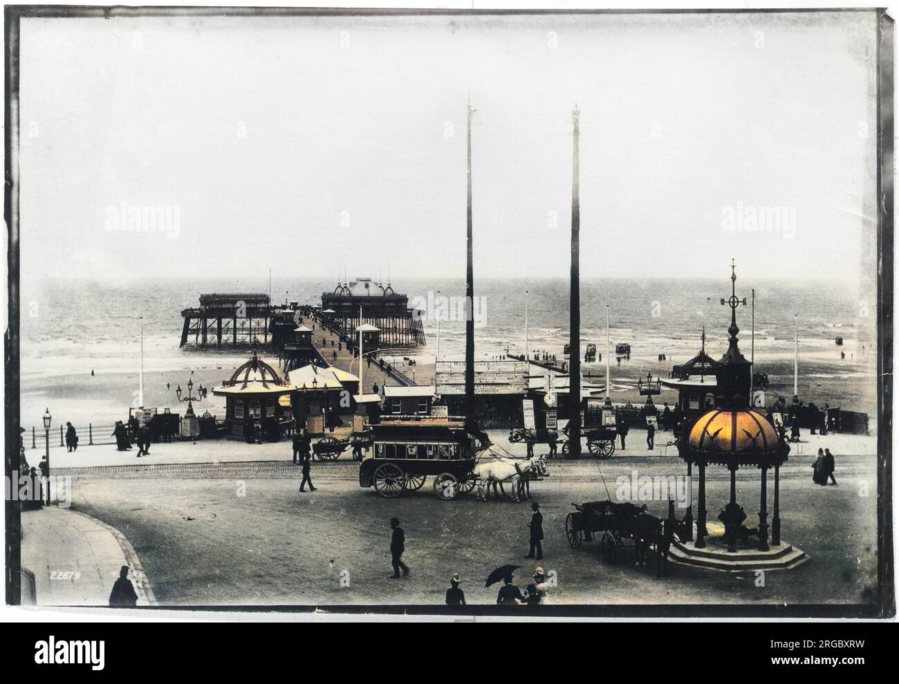 Blackpool pier and section of the promanade Stock Photo - Alamy