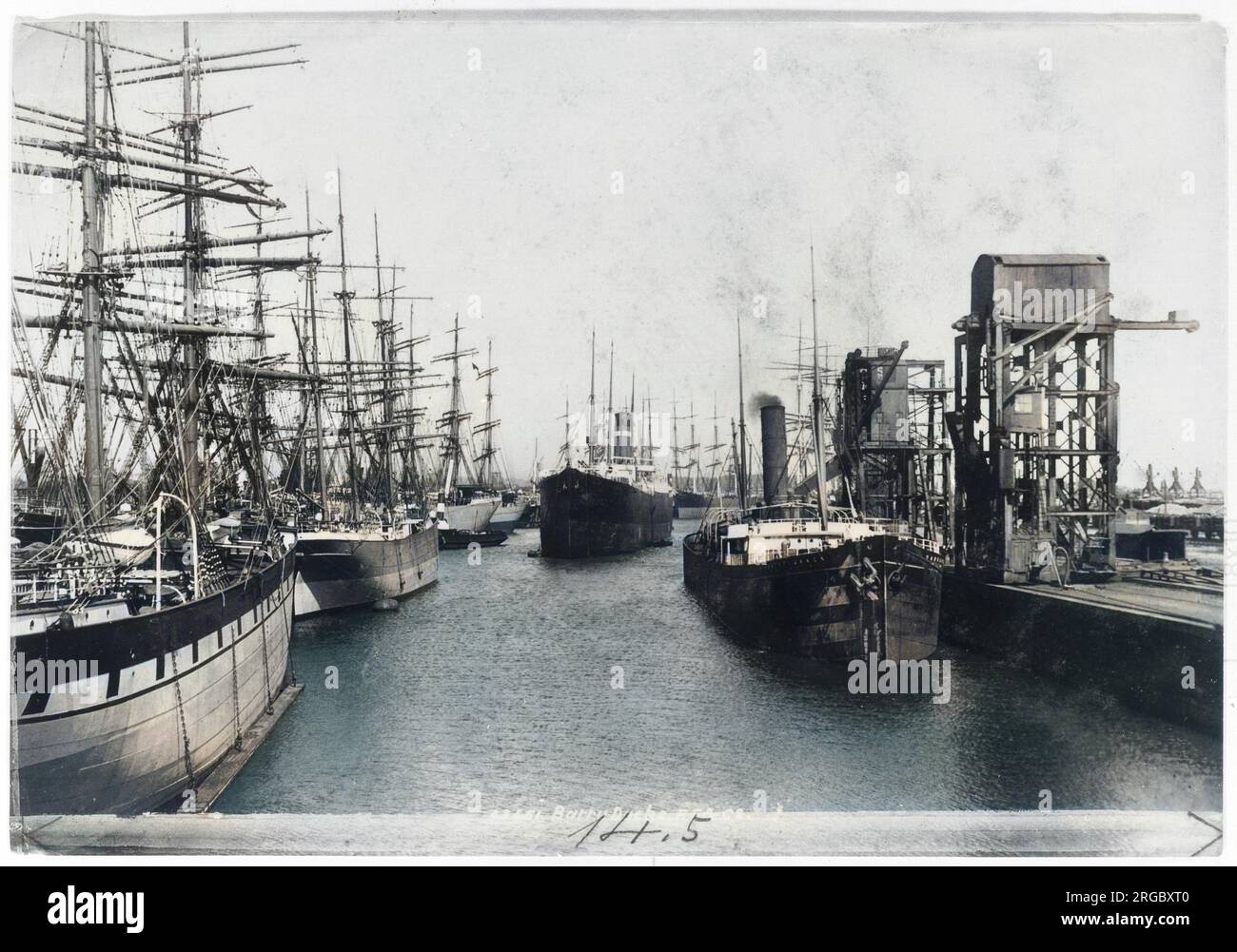 The old and the new, Barry Docks, Wales Stock Photo - Alamy