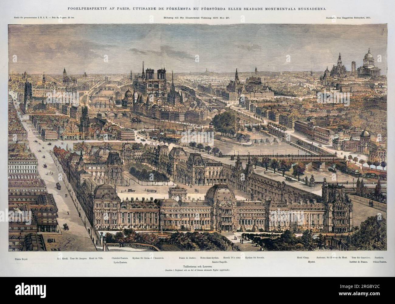 aerial view just before the Commune ; the caption states that the ...