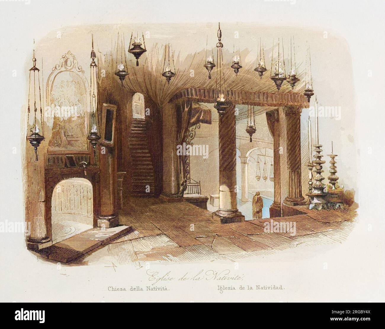 View inside the Church of the Nativity, Bethlehem Stock Photo - Alamy