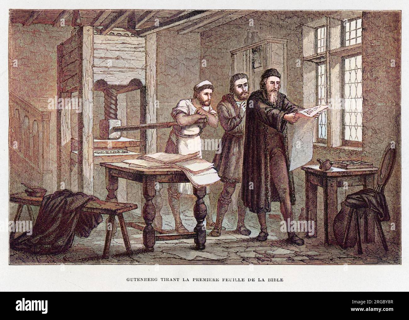 First printing press hi-res stock photography and images - Alamy