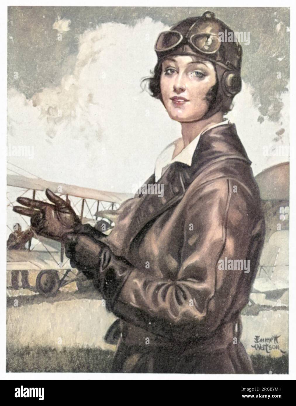 Leather pilot helmet hi-res stock photography and images - Alamy