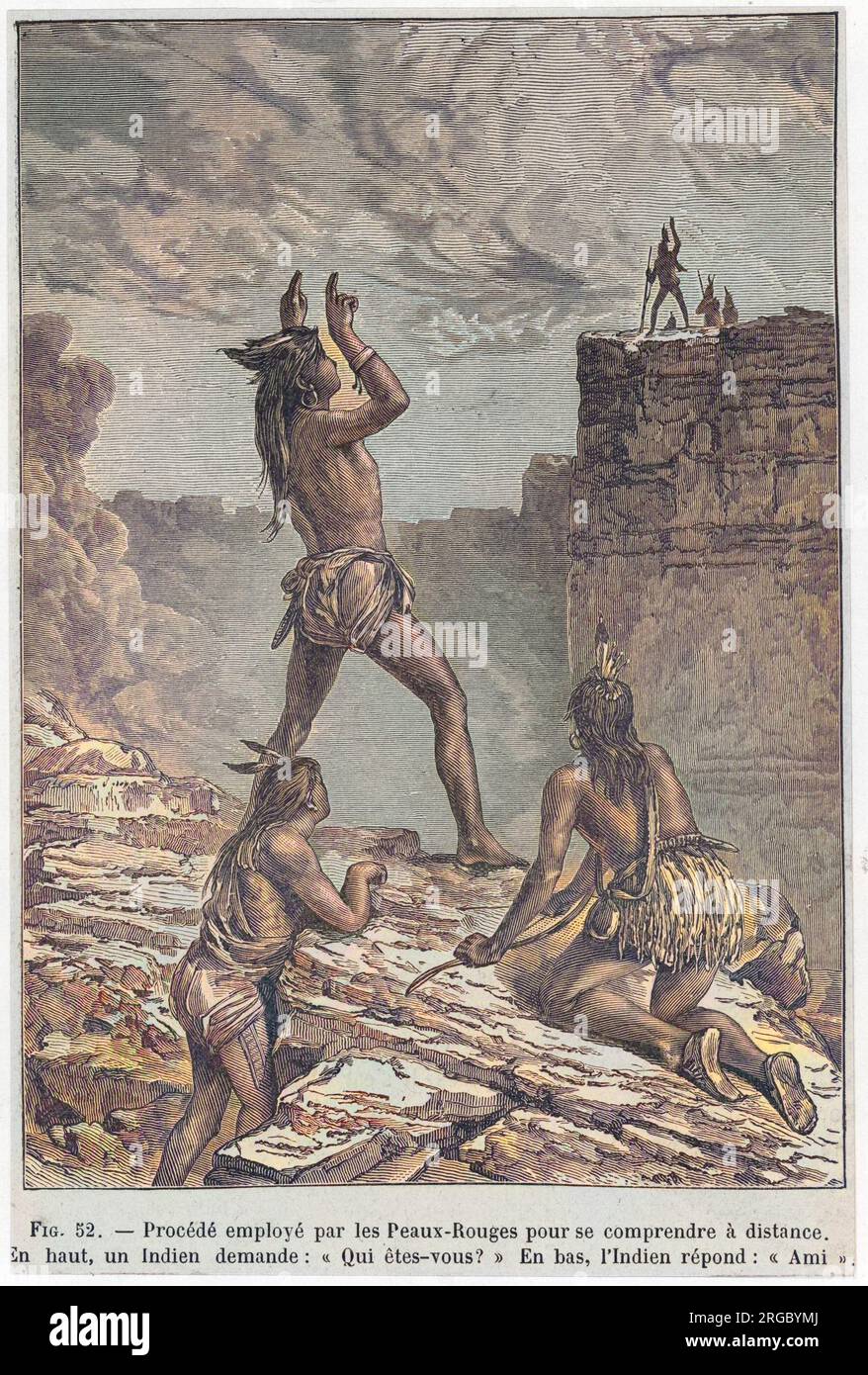 Native Americans using HAND SIGNALS Stock Photo - Alamy