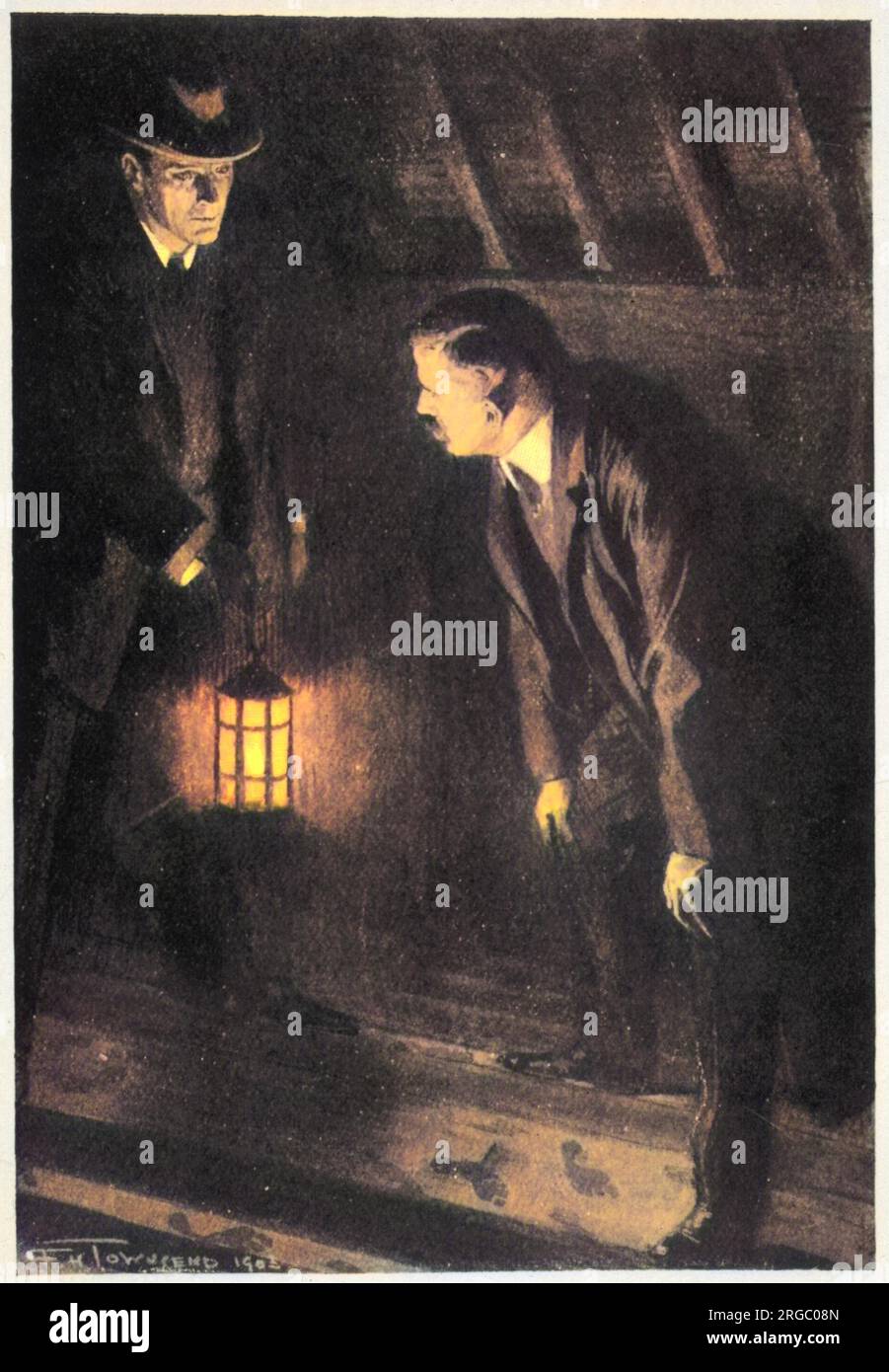 THE SIGN OF FOUR Holmes and Watson examine footprints in the attic ...