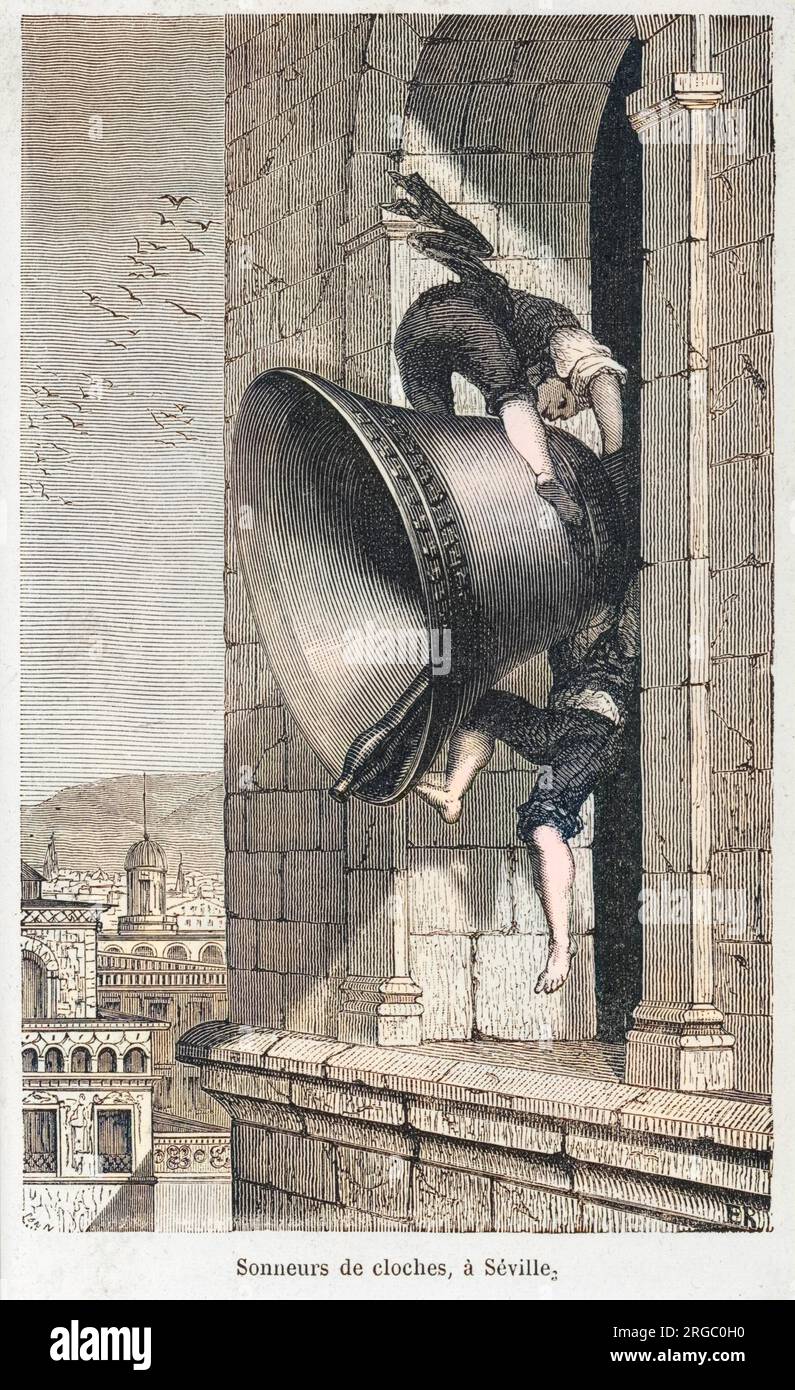 The bell ringers of Seville - a rather unusual method where the ringers ...