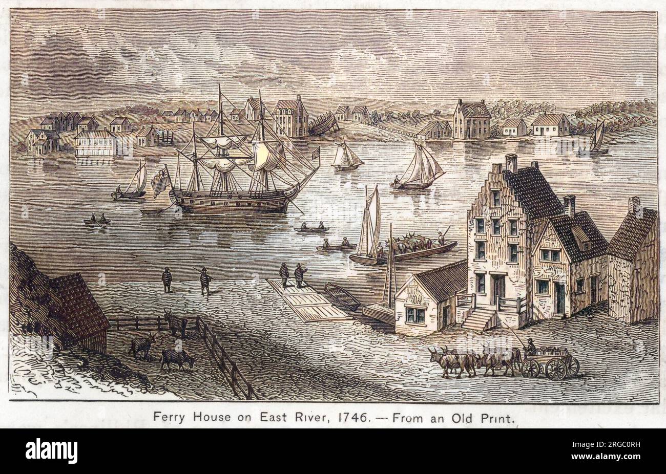 New York: Ferry House on the East River Stock Photo - Alamy