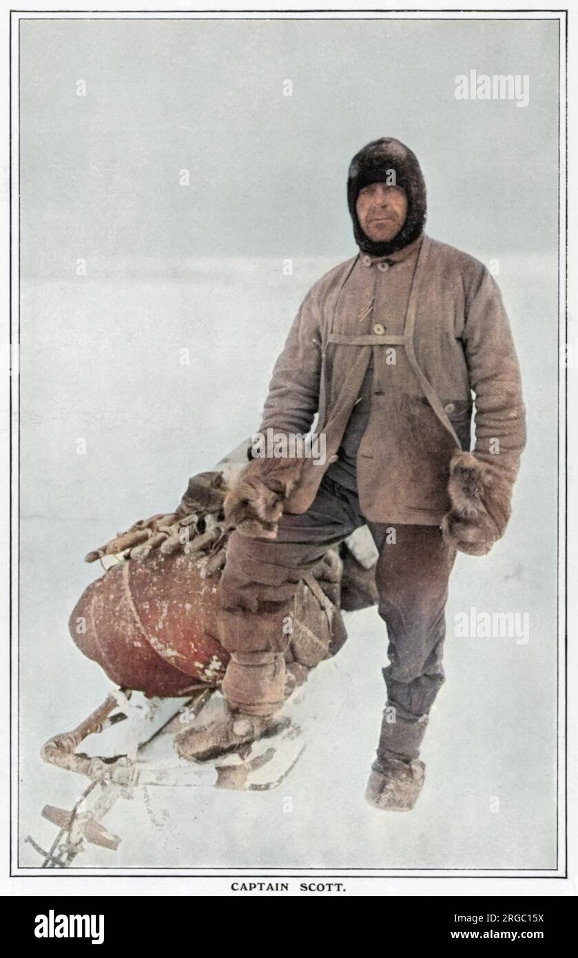 Captain Scott on his last journey to the Antarctic Stock Photo - Alamy