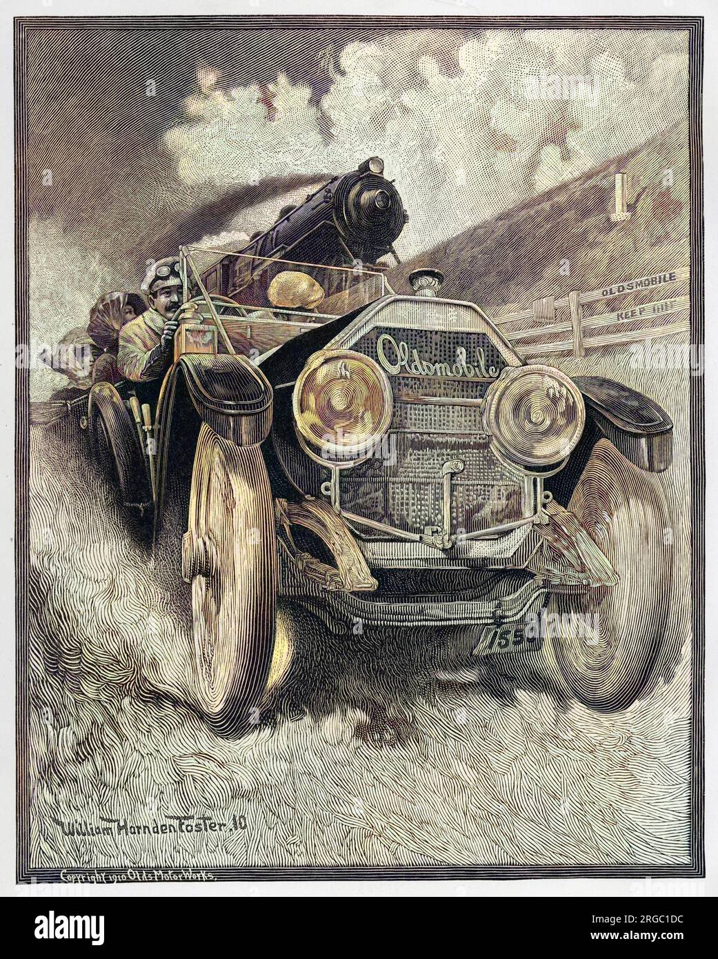 Racing the railroad train Stock Photo - Alamy