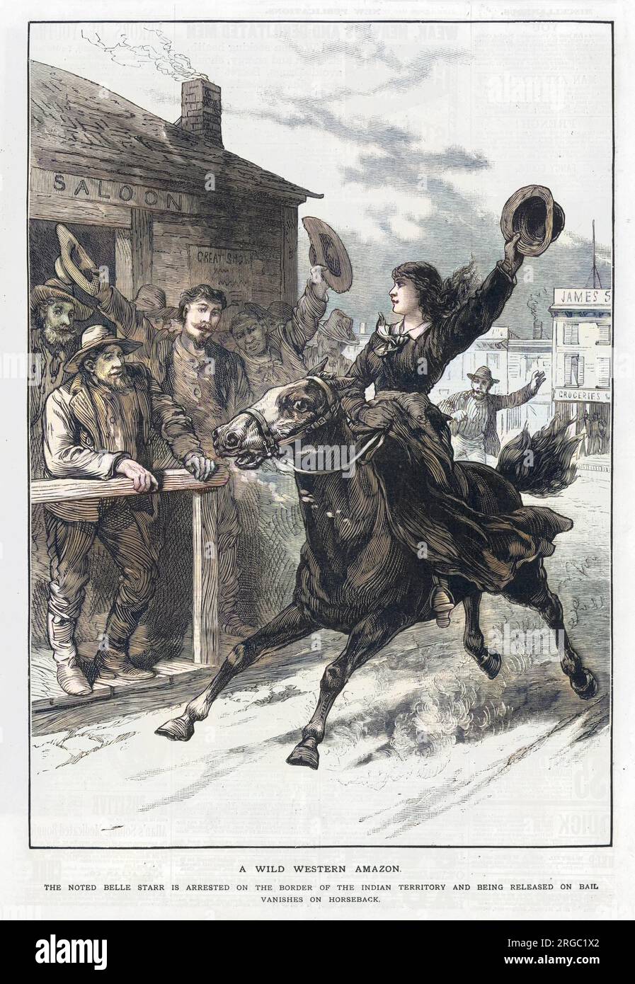 Belle Starr, noted companion of Western outlaws, jumps bail in Indian ...