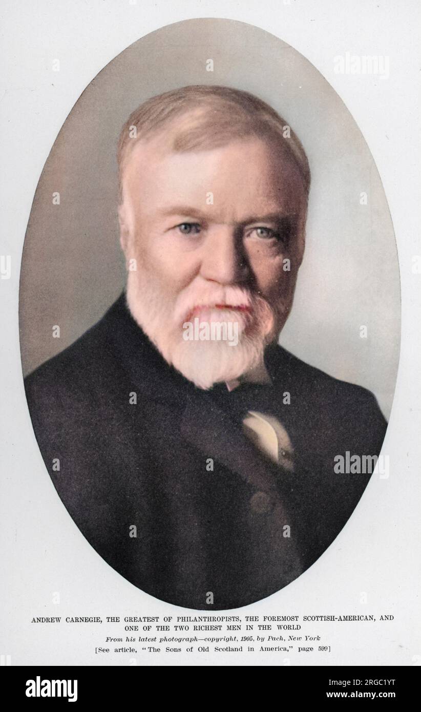 ANDREW CARNEGIE (1835 - 1919) Scottish American industrialist Stock ...