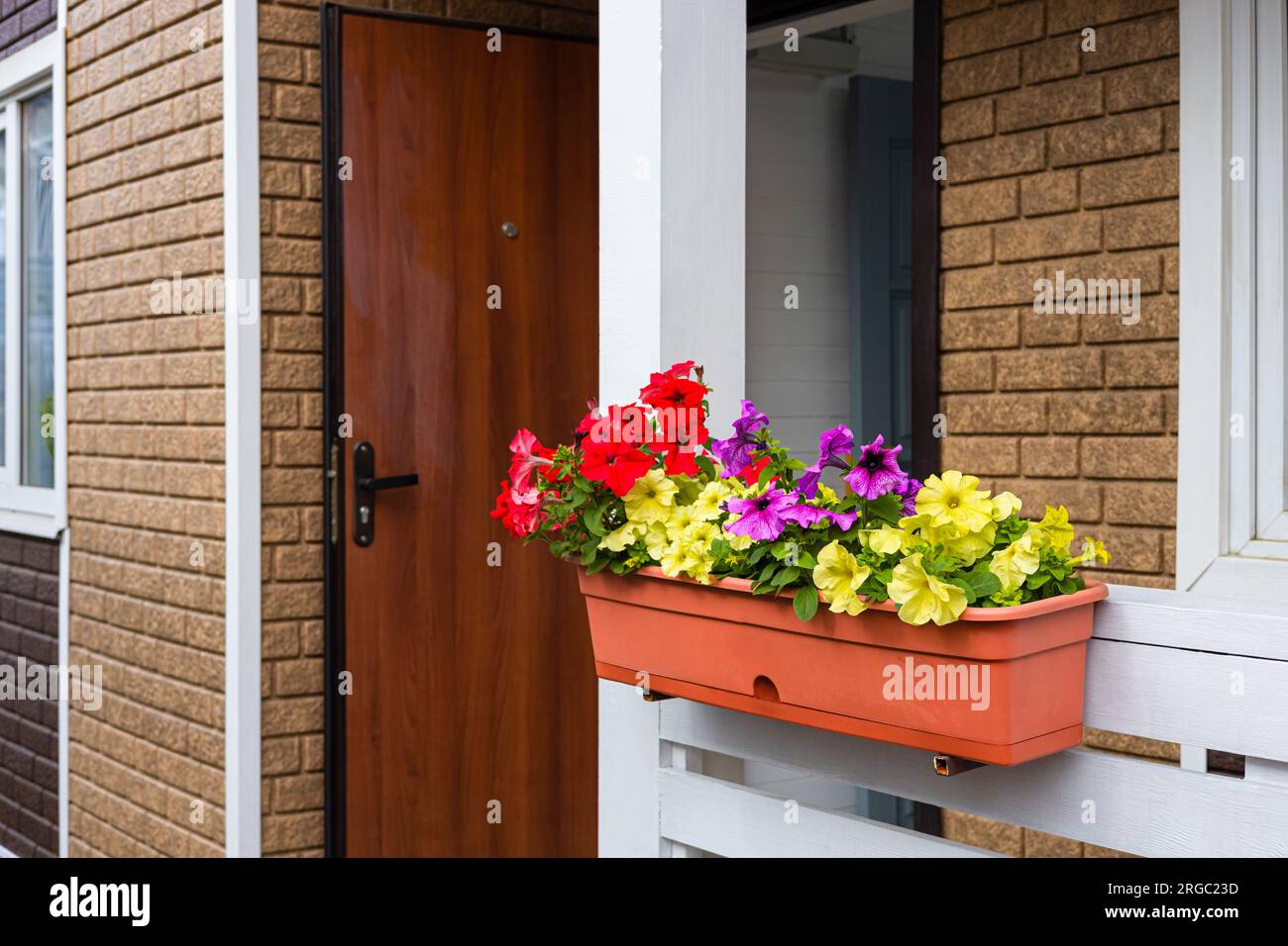 Flowers on the veranda hi-res stock photography and images - Alamy
