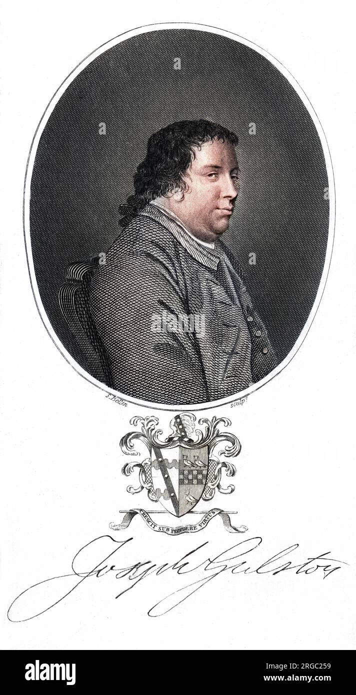 JOSEPH GULSTON Antiquary with his autograph Stock Photo - Alamy