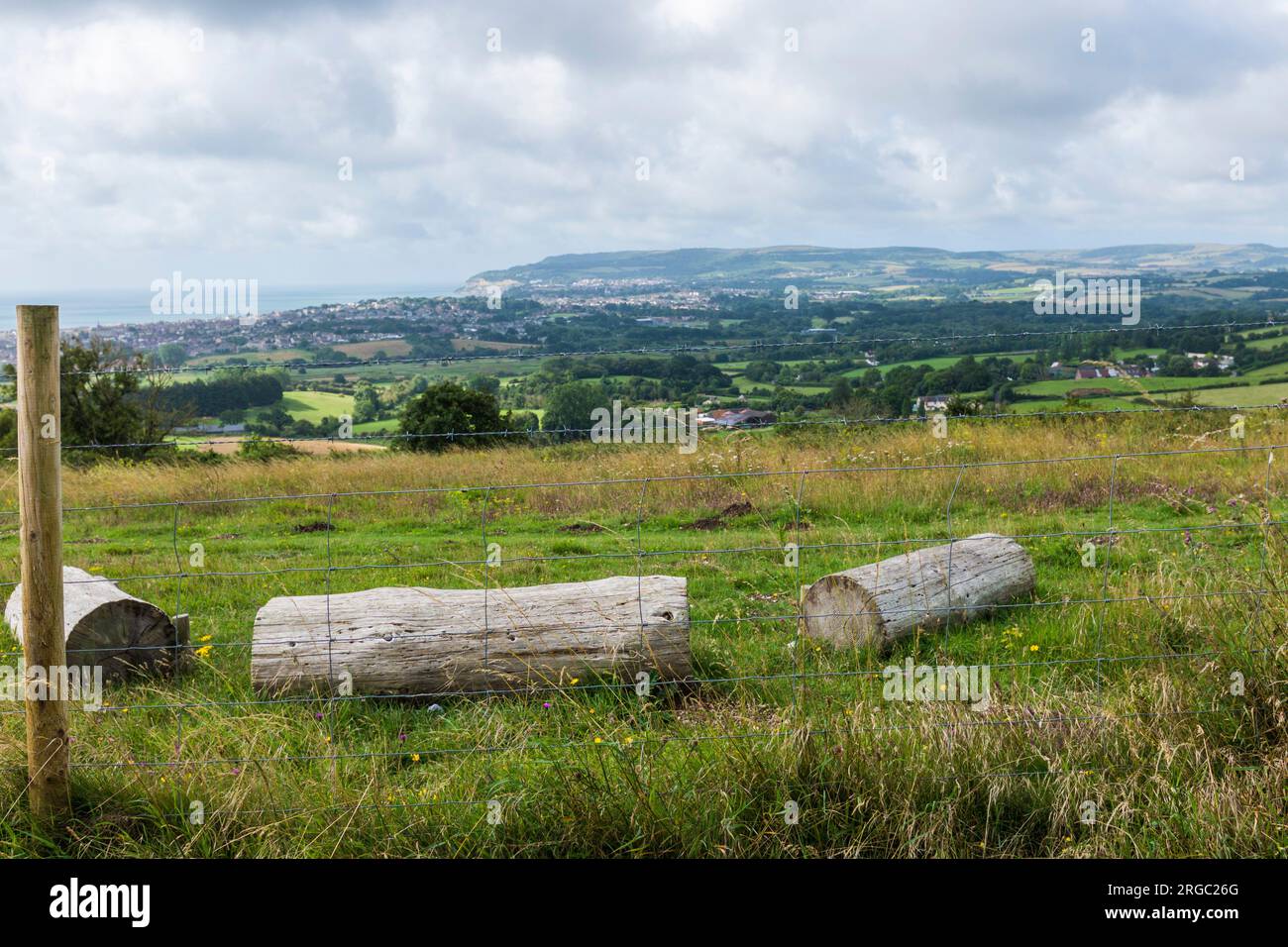 Scenic landscape at Brading Down on the Isle of Wight, England,UK Stock ...