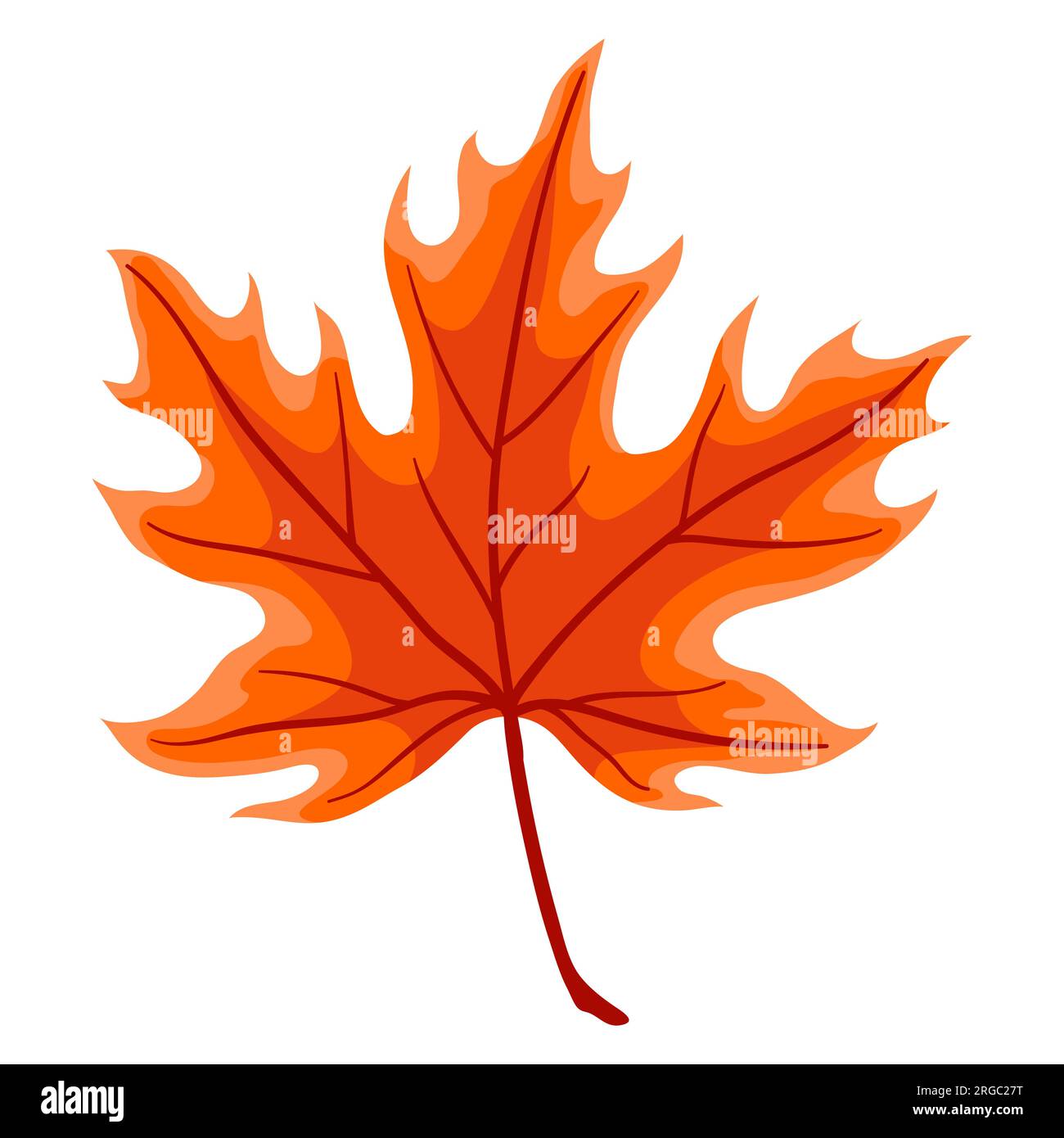 Illustration of maple leaf. Decorative autumn foliage Stock Vector ...
