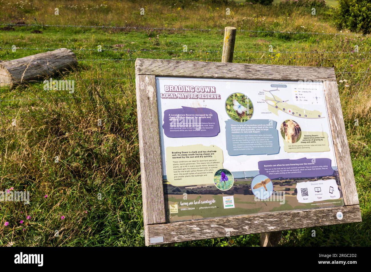 Scenic landscape at Brading Down on the Isle of Wight, England,UK ...