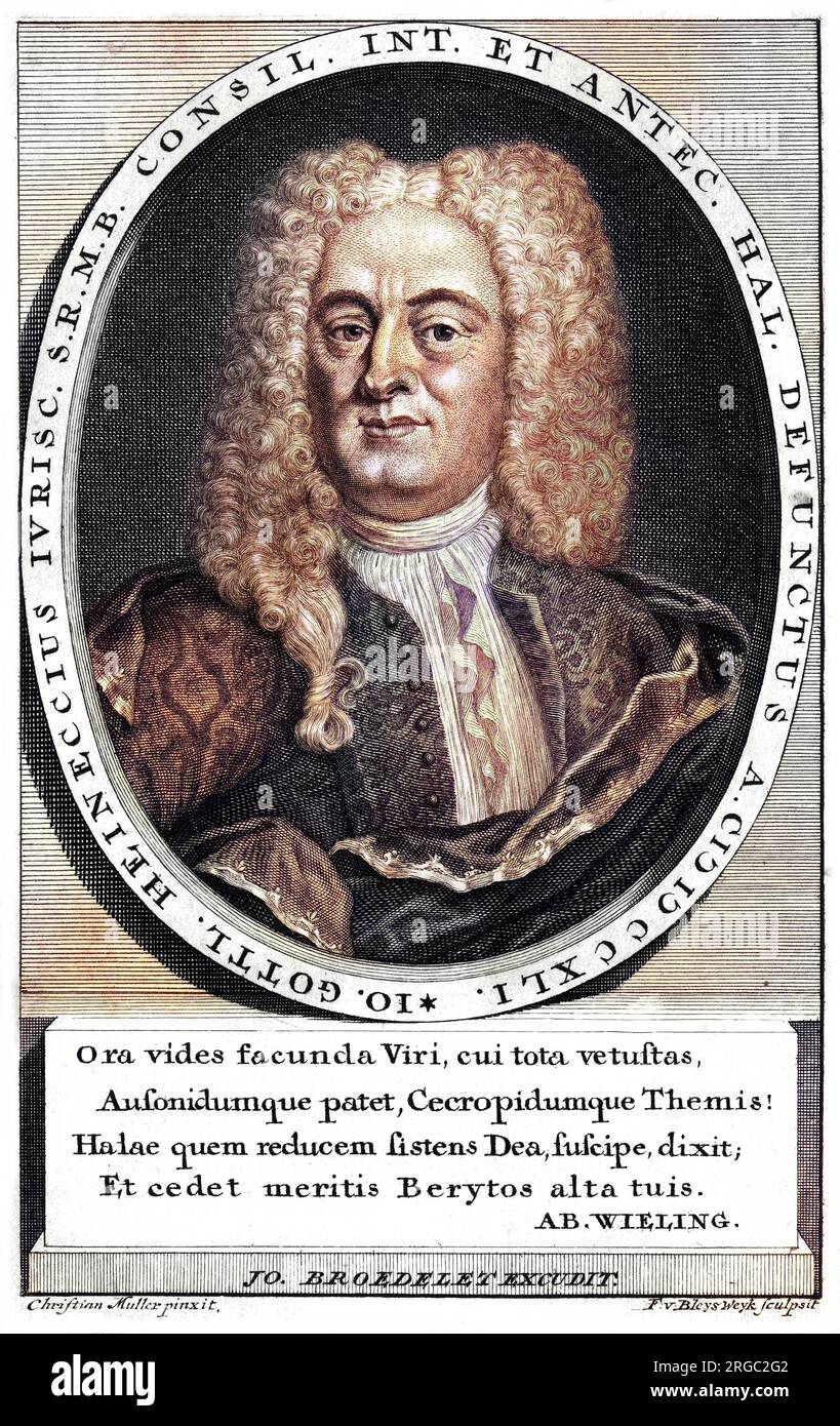 JOHANN GOTTLIEB HEINECKE German jurist Stock Photo - Alamy