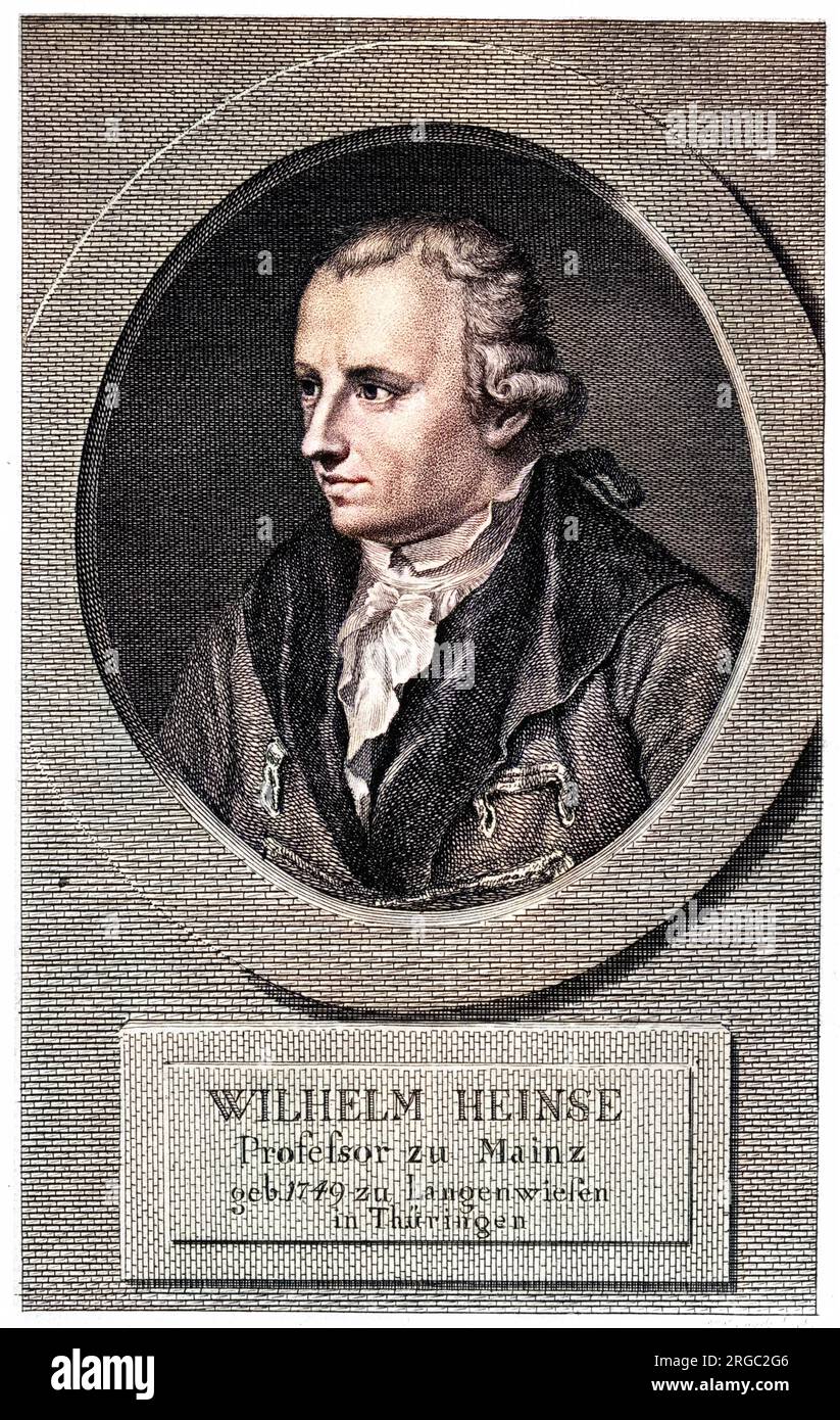 WILHELM HEINSE German professor at Mainz and writer on art Stock Photo ...