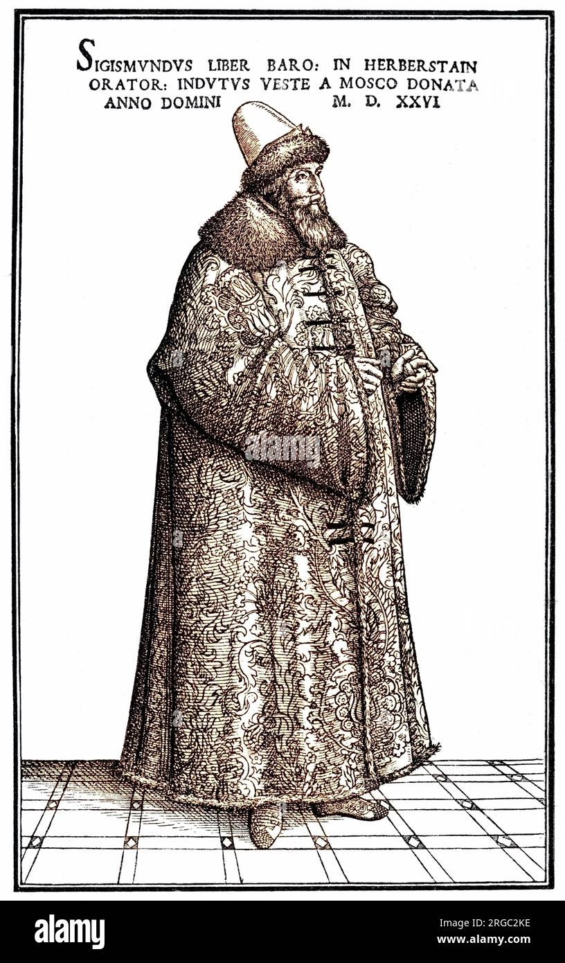 SIGISMUND baron von HERBERSTEIN Austrian diplomat and historian ...